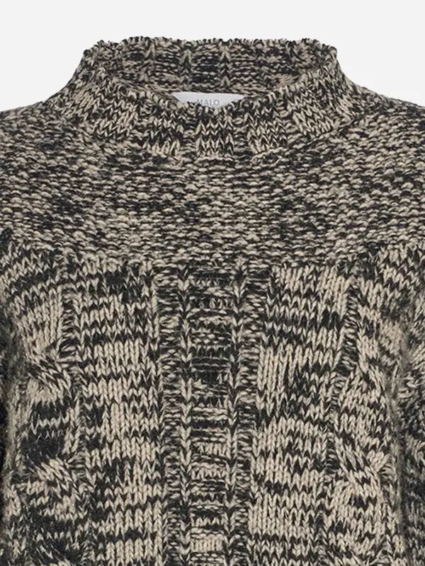 Malo Wool And Cashmere Sweater With A High Neck