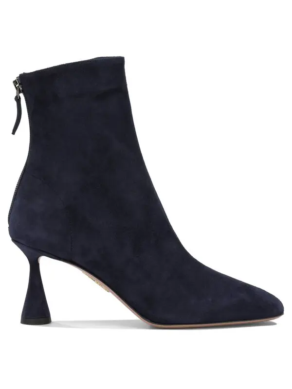 AQUAZZURA Amore 75 Mm' Ankle Boots With Zipper - Blue