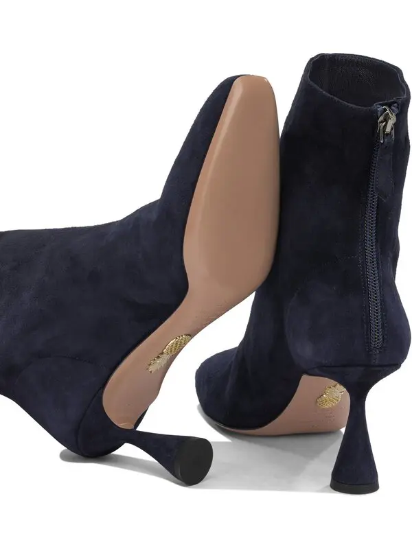 AQUAZZURA Amore 75 Mm' Ankle Boots With Zipper - Blue