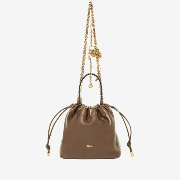Chloé Mini Leather Shoulder Bag - Brown