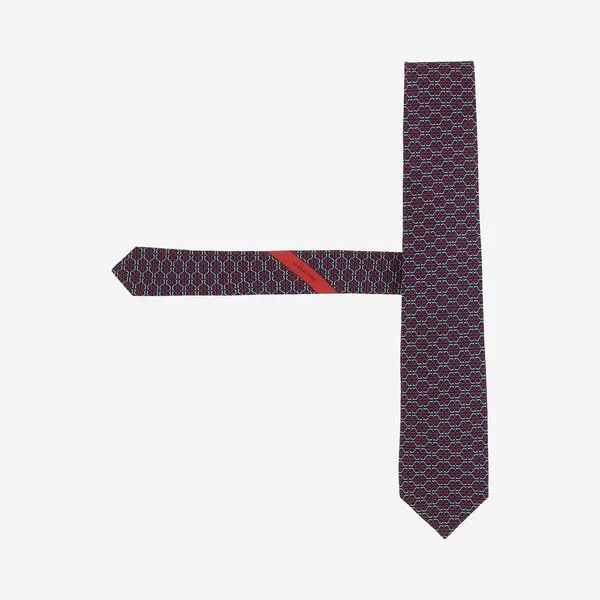 FERRAGAMO Silk Tie With Patterned Design