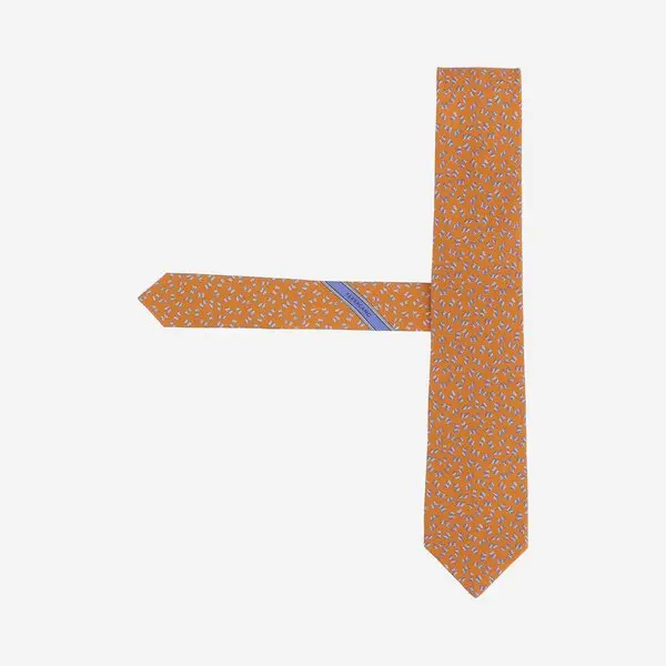 FERRAGAMO Silk Tie With Patterned Design