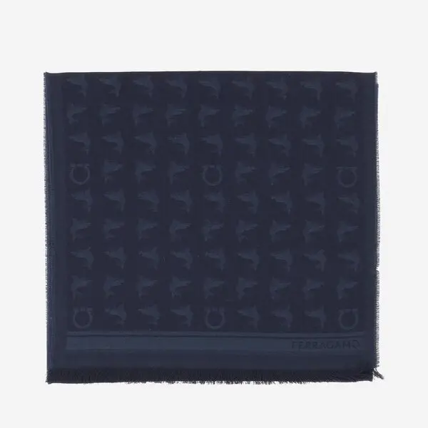 FERRAGAMO Woln Scarf With Patterned Design