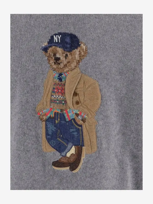 Polo Ralph Lauren Wool And Cashmere Sweater With Polo Bear