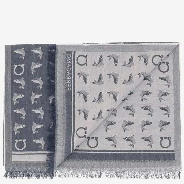 FERRAGAMO Woln Scarf With Patterned Design