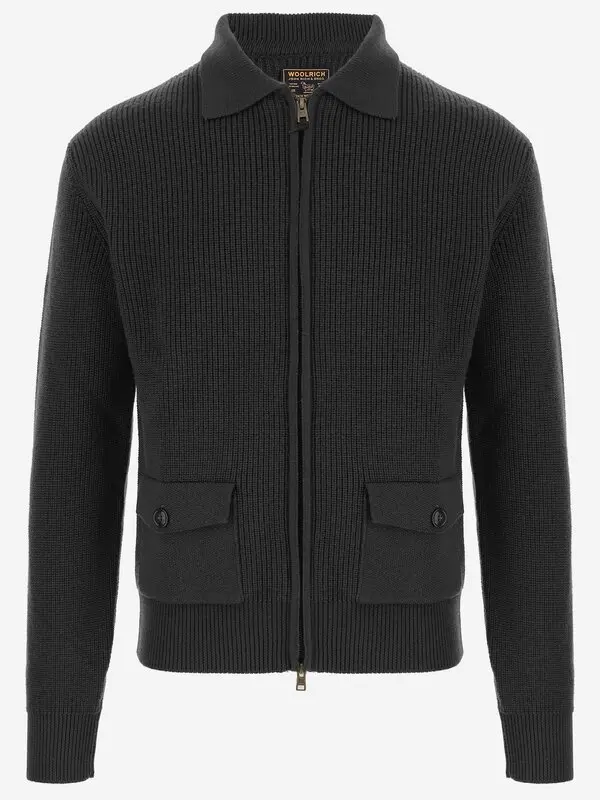 Woolrich Full Zip Wool Sweater
