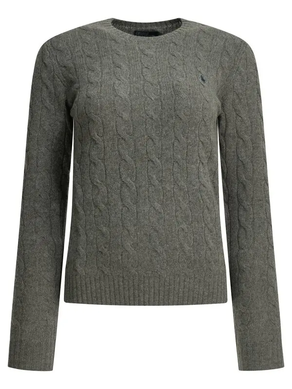 Polo Ralph Lauren Crew Neck Sweater With Logo - Grey