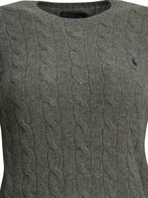 Polo Ralph Lauren Crew Neck Sweater With Logo - Grey