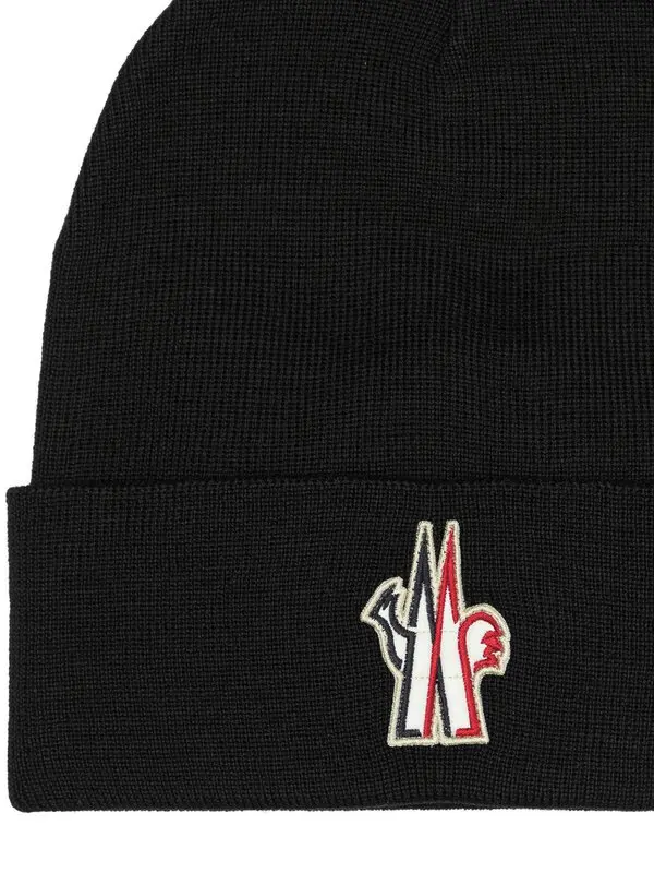 Moncler Wool Beanie With Logo