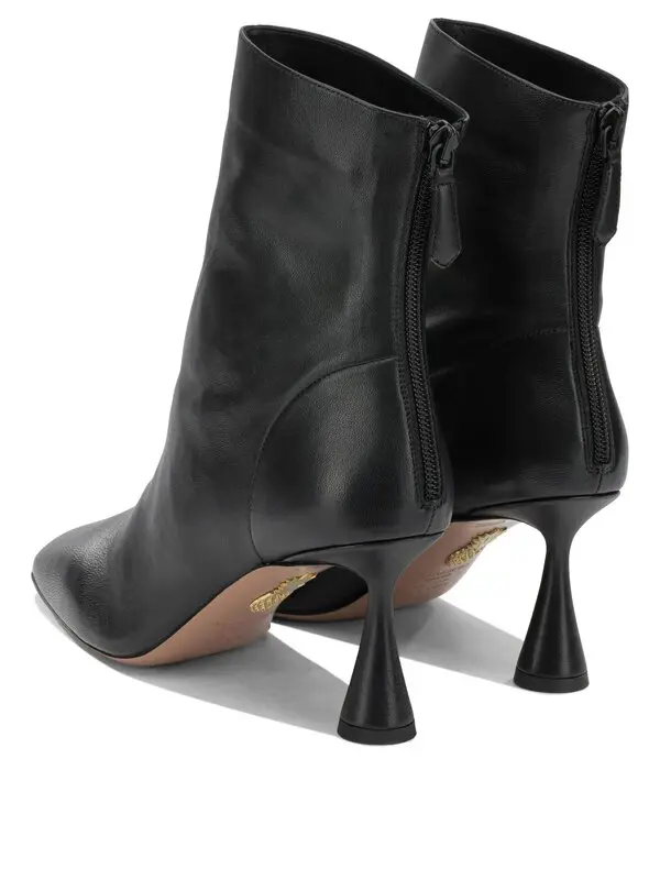 AQUAZZURA Amore 75 Mm' Ankle Boots With Zipper - Black