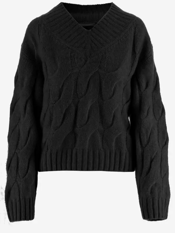 ALLUDE Cashmere And Silk Sweater - Black