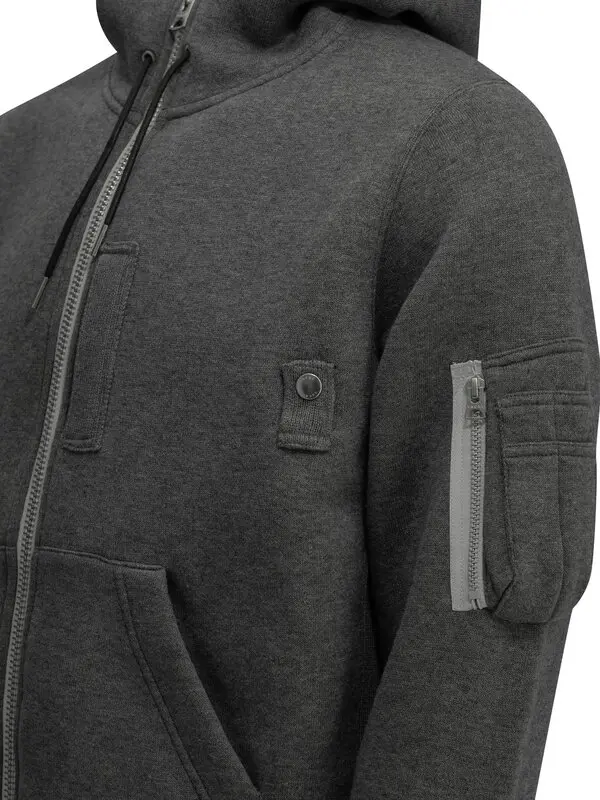 Sacai Zip Up Hooded Sweatshirt