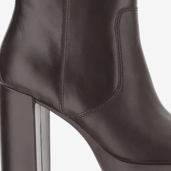 Pinko Clara 01 Leather Ankle Boots - Dark Brown