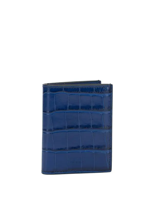 TOM FORD Foldable Crocodile Print Cardholder
