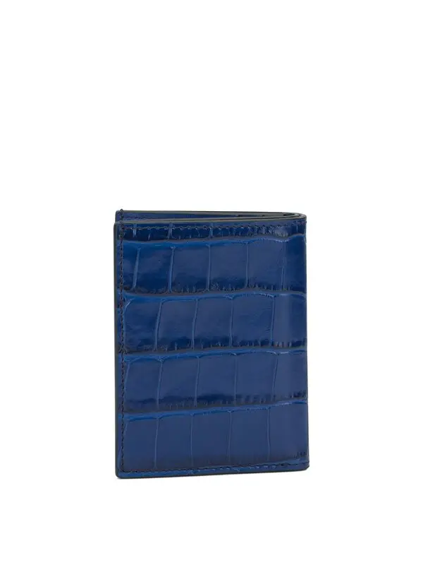 TOM FORD Foldable Crocodile Print Cardholder