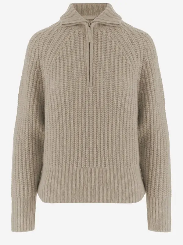 ALLUDE Cashmere And Silk Sweater - Beige