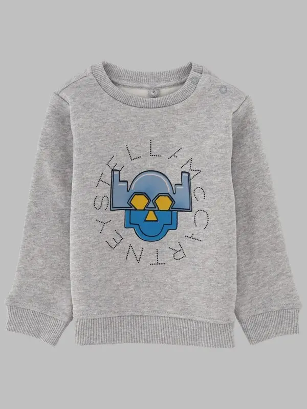 Stella McCartney Felpa Per Neonati Con Stampa Grafica Robot - Multicolour