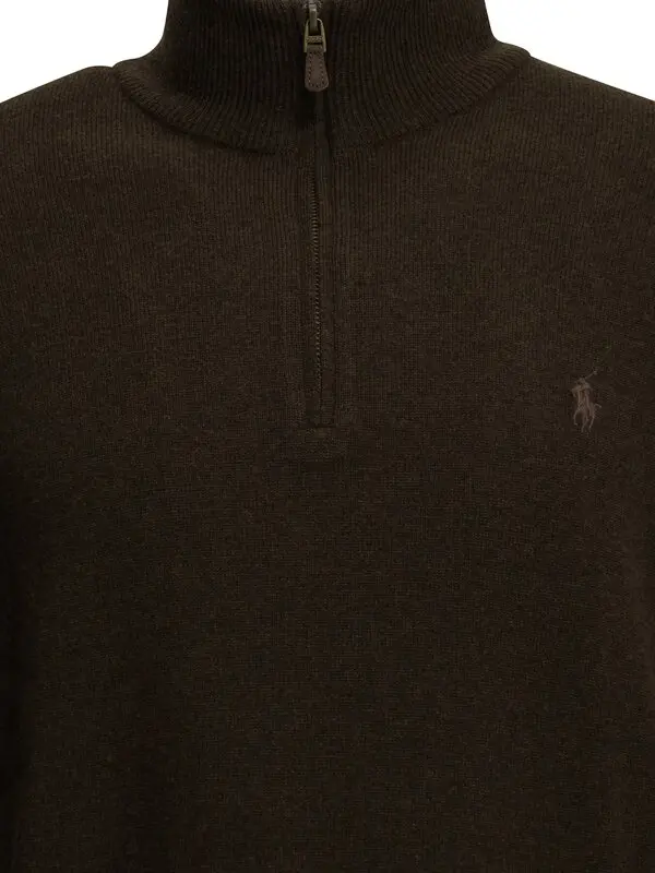Polo Ralph Lauren Sweater With A Half Zip And Logo