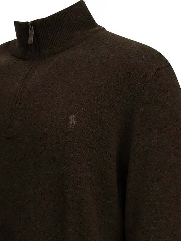 Polo Ralph Lauren Sweater With A Half Zip And Logo