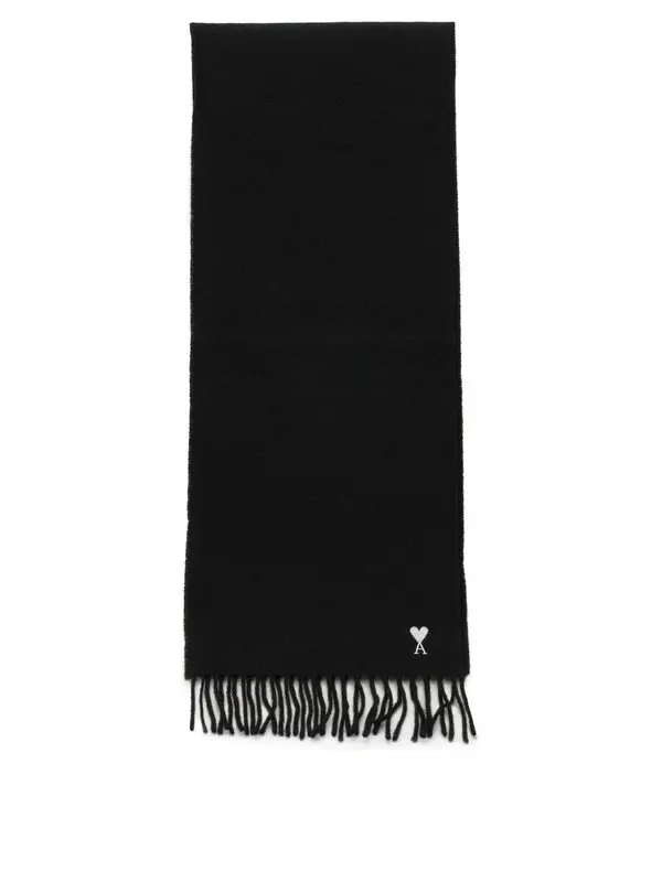 AMI Paris De Coeur' Fringed Scarf