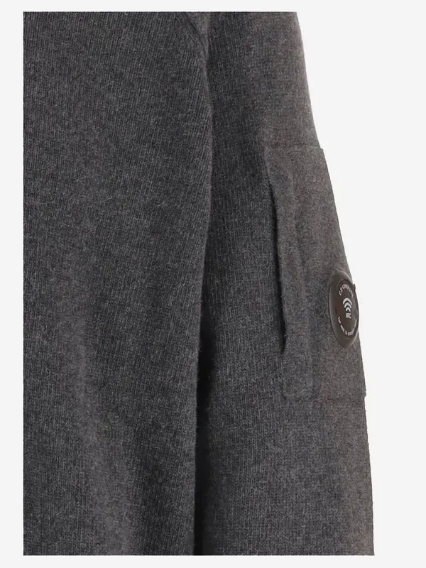 C.P. COMPANY Half Zip Sweater In Wool Blend