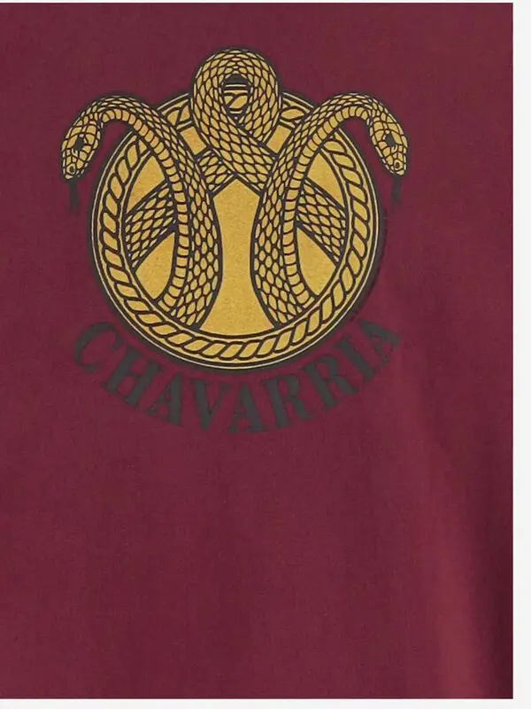 WILLY CHAVARRIA Snake Crest Cotton T Shirt