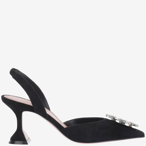 Amina Muaddi Begum Suede Slingbacks