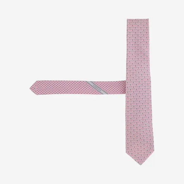 FERRAGAMO Silk Tie With Patterned Design