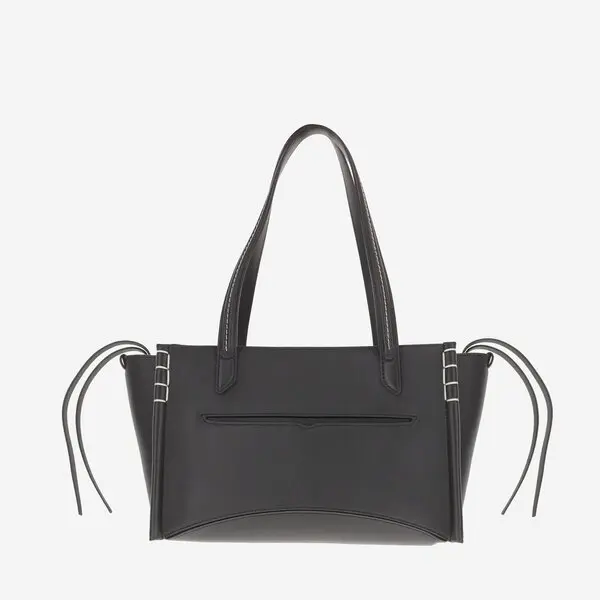 JW Anderson Elongated Loafer Cabas Leather Bag - Black