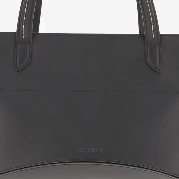 JW Anderson Elongated Loafer Cabas Leather Bag - Black