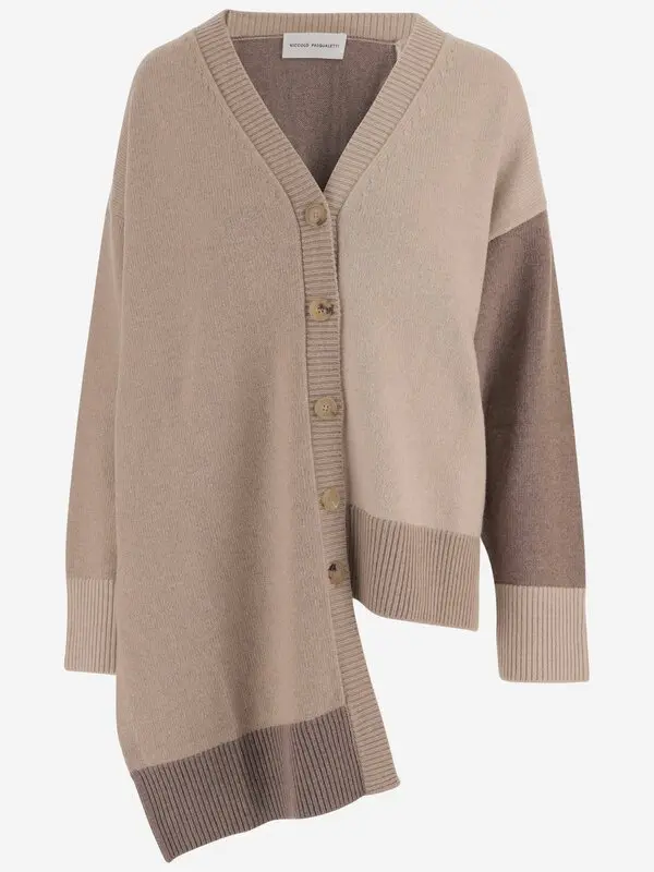 NICCOLO PASQUALETTI Color Block Wool And Cashmere Cardigan - Multi