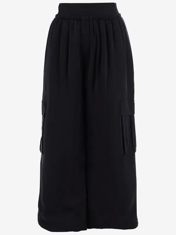 ALAINPAUL Wide Leg Cupro Pants