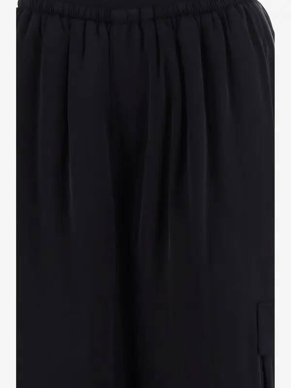 ALAINPAUL Wide Leg Cupro Pants