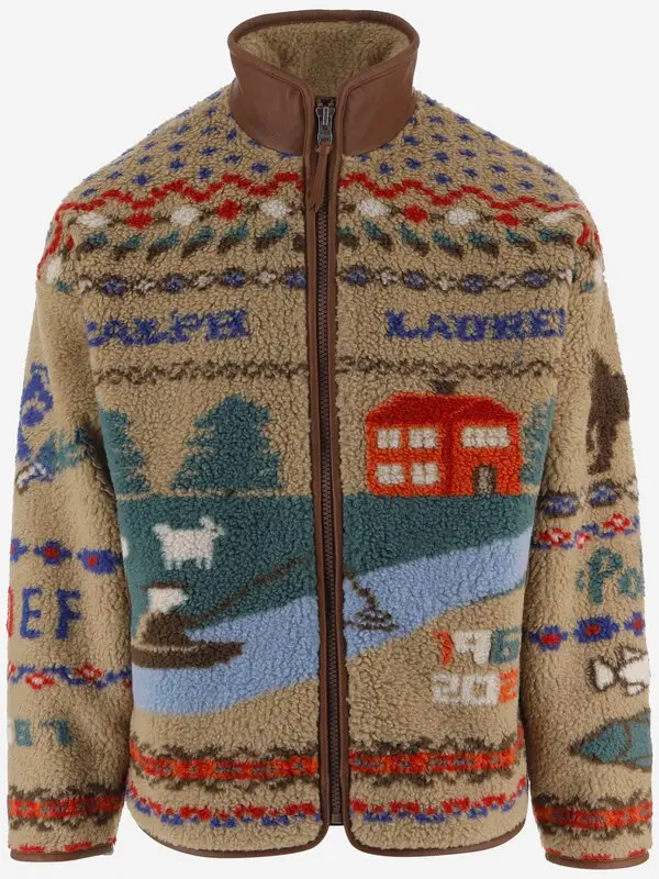 Polo Ralph Lauren Fleece Jacket With Panoramic Print - Multi