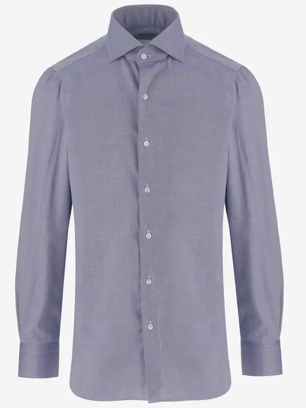 FINAMORE 1925 Cotton Shirt - Navy