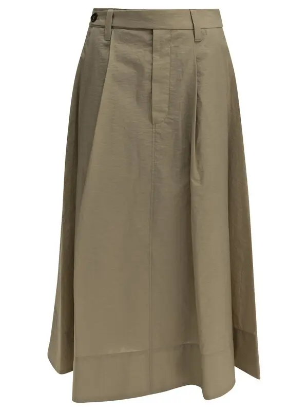 Brunello Cucinelli Sartorial' Midi Skirt - Beige