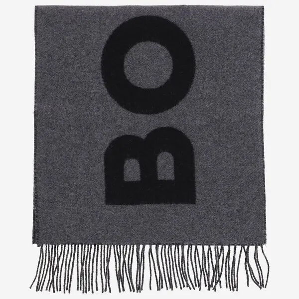 Hugo Boss Wool Scarf With Logo