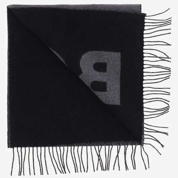 Hugo Boss Wool Scarf With Logo