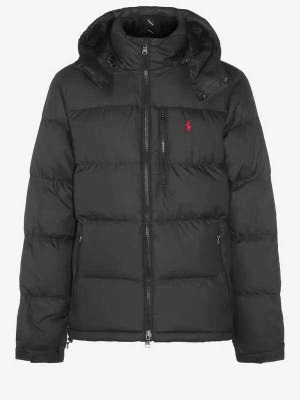 Polo Ralph Lauren Gorham Nylon Down Jacket With Logo - Black