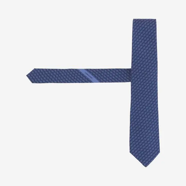 FERRAGAMO Silk Tie With Patterned Design