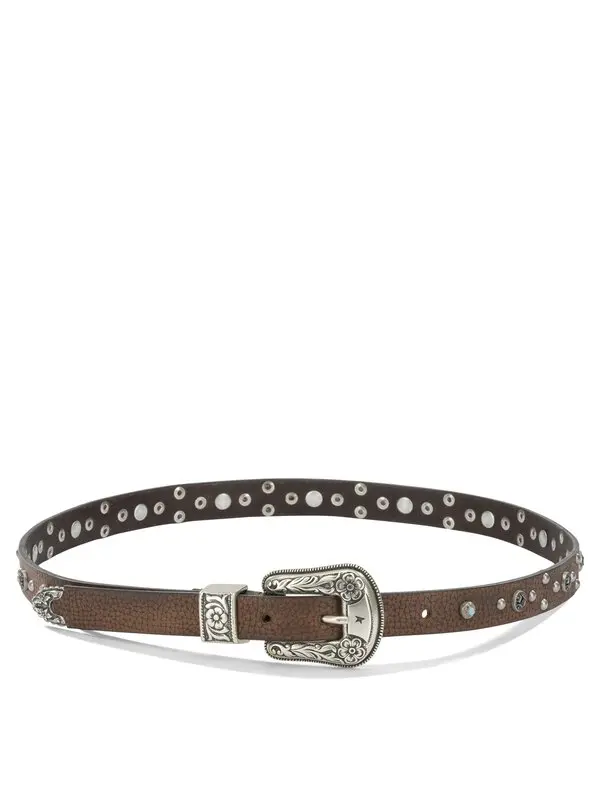 GOLDEN GOOSE Lace' Leather Belt