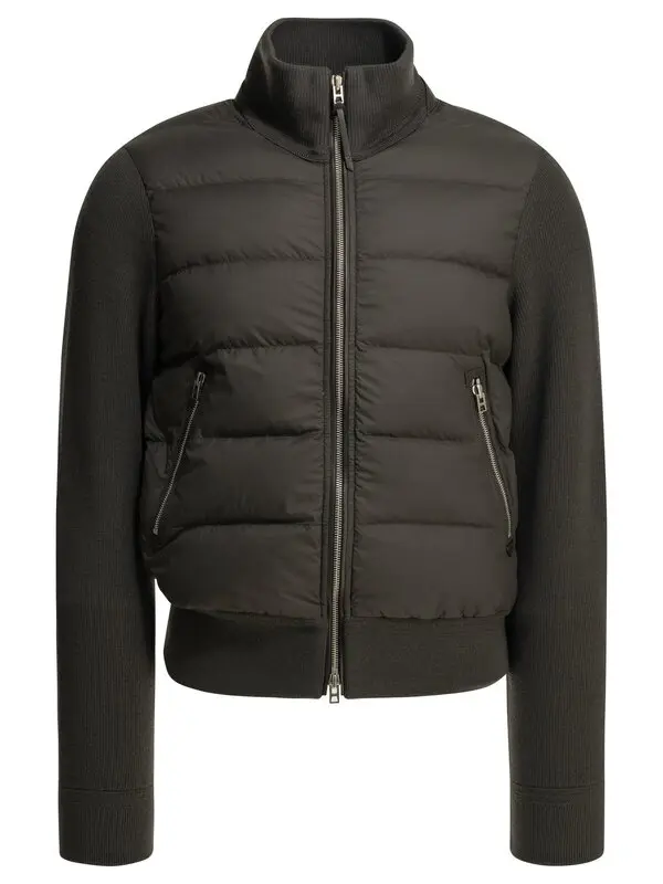 TOM FORD Nylon And Wool Short Down Jacket - Grey