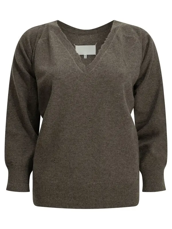 MAISON MARGIELA Lived In' V Neck Sweater