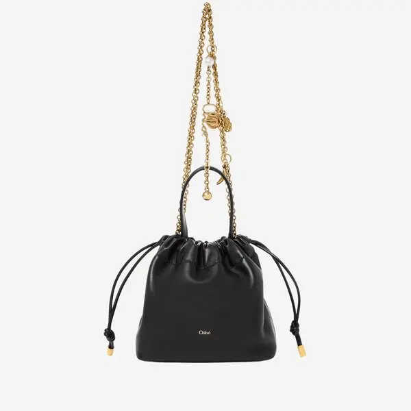 Chloé Mini Leather Shoulder Bag - Black
