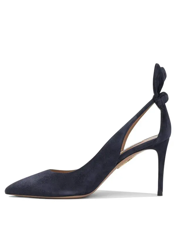AQUAZZURA Bow Tie 85 Mm' Décollet - Blue