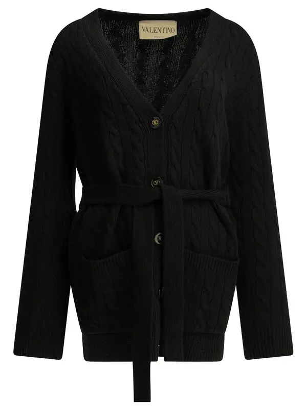 Valentino Garavani Cashmere Cable Knit Cardigan