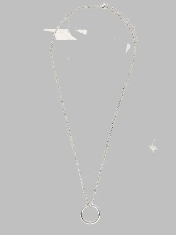 MAISON MARGIELA Collana Con Pendente Ad Anello 'numeric Signature - Silver