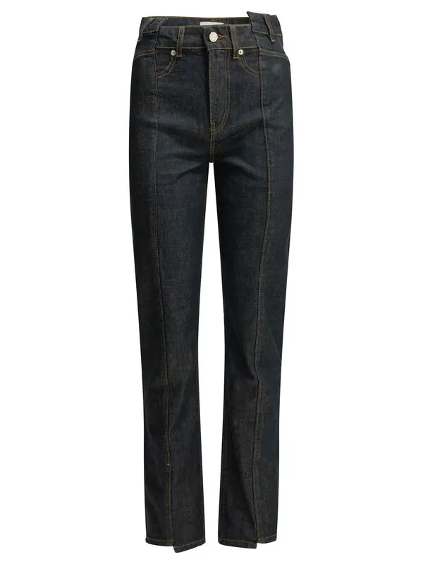 GANNI Fold' Straight Leg Jeans