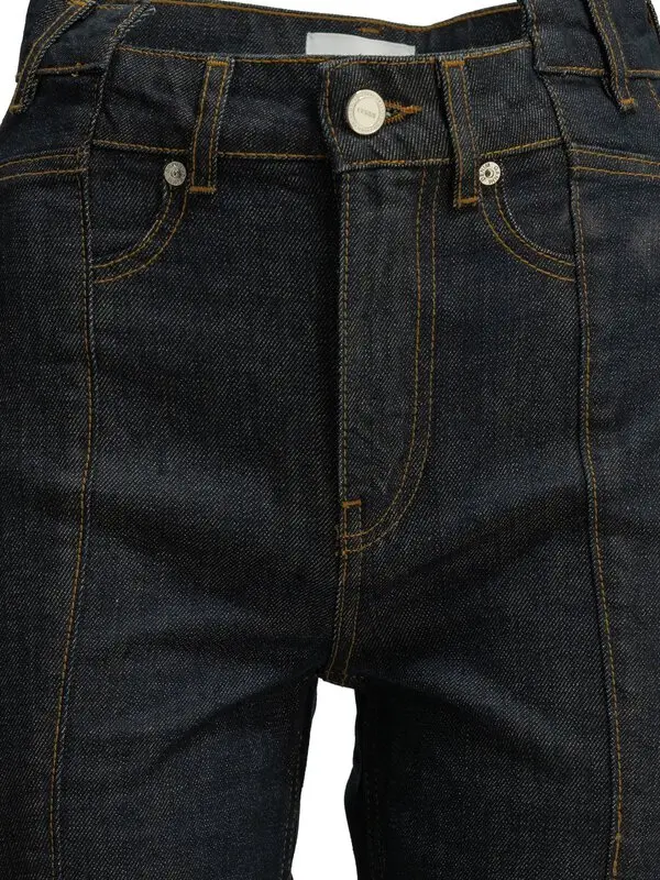 GANNI Fold' Straight Leg Jeans