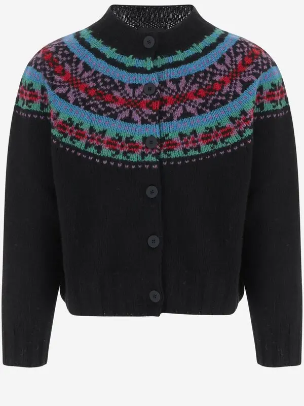 Howlin' Wool Cardigan With Jacquard Pattern